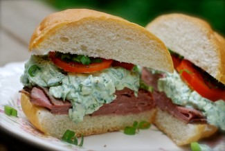 country club roast beef & ranch spinach dip sandwich - ChinDeep