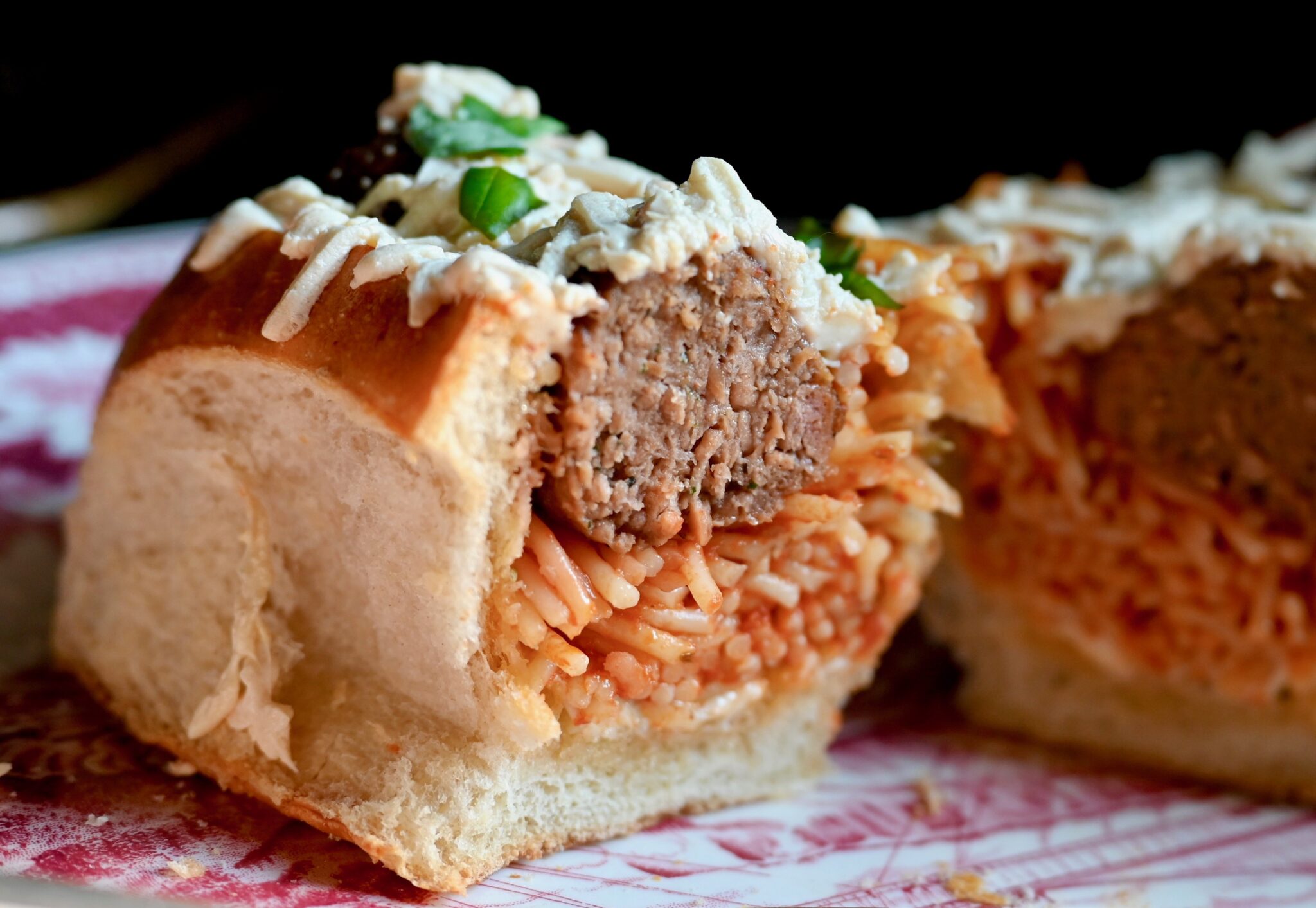 Spaghetti Dinner Meatball Subs - ChinDeep