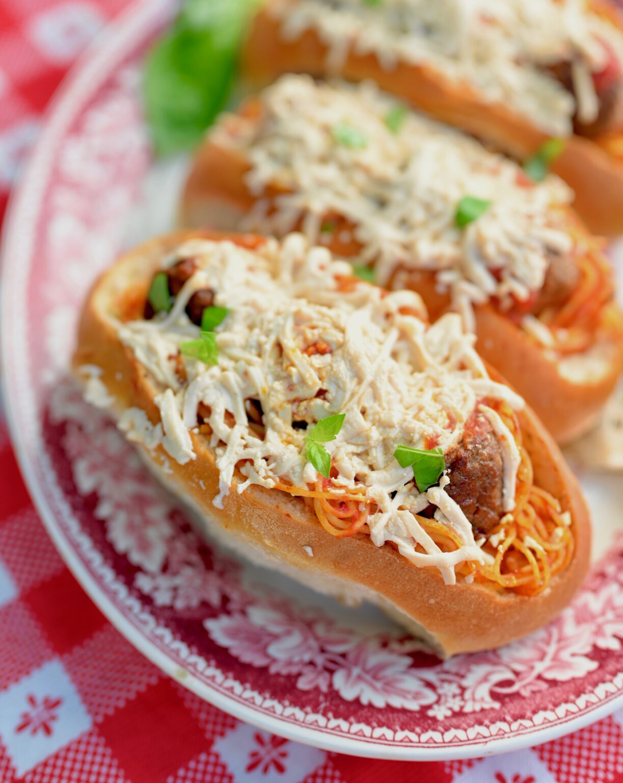 Spaghetti Dinner Meatball Subs - ChinDeep