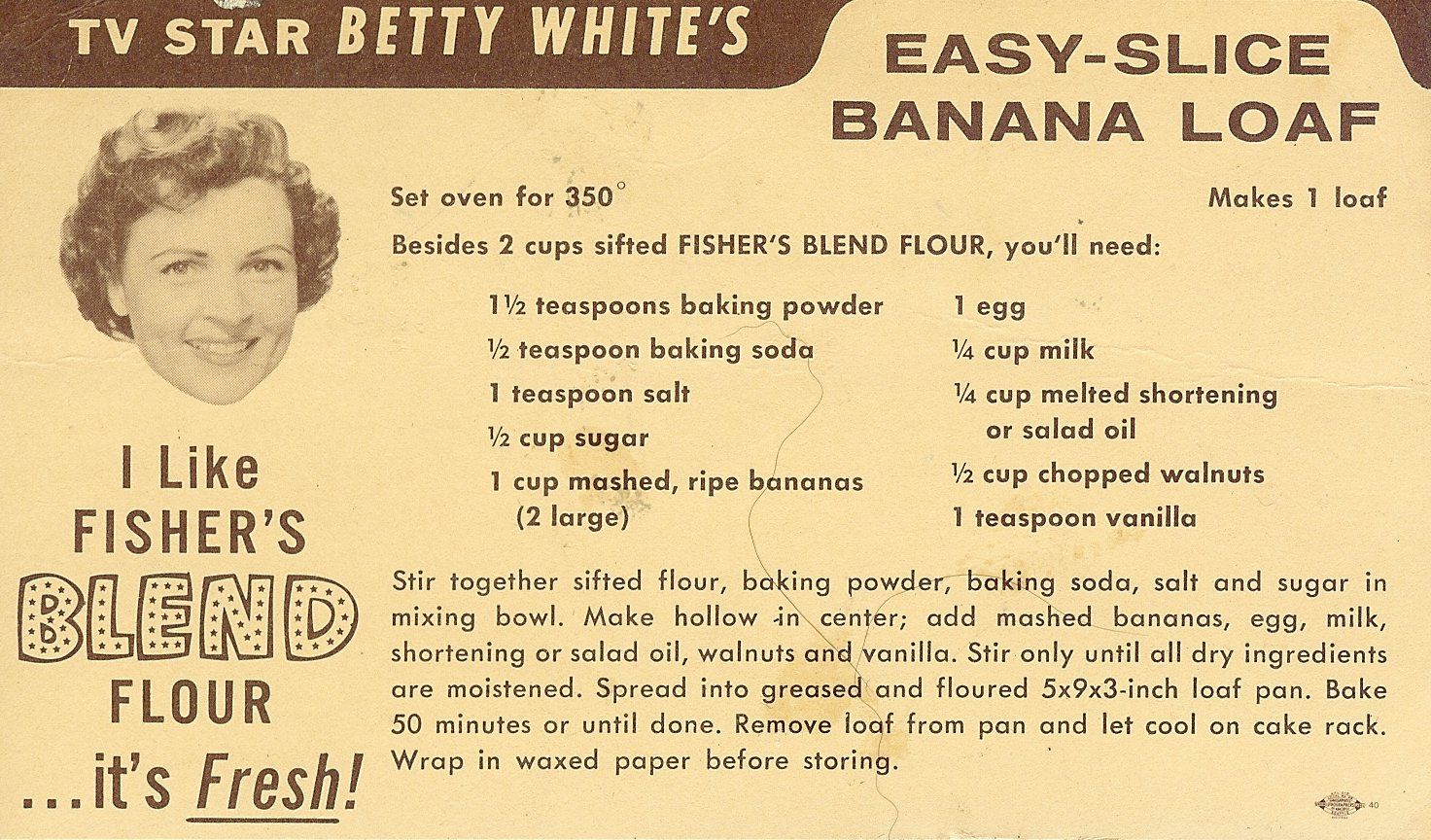 Betty White's Banana Bread {easy slice loaf} - ChinDeep